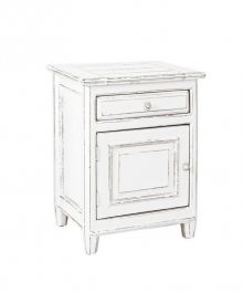 COLETTE ΚΟΜΟΔΙΝΟ ΞΥΛΙΝΟ ΑΝΤΙΚΕ ΛΕΥΚΟ 50X40X65