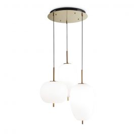 IDEAL LUX 3ΦΩΤΟ ΦΩΤΙΣΤΙΚΟ ΟΡΟΦΗΣ LED ΧΡΥΣΟ/ΛΕΥΚΟ UMILE SP3 224541