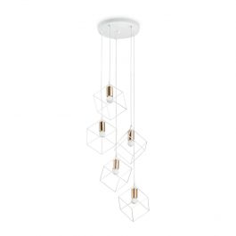 IDEAL LUX 5ΦΩΤΟ ΦΩΤΙΣΤΙΚΟ ΟΡΟΦΗΣ ΜΕΤΑΛΛΙΚΟ ΛΕΥΚΟ ICE SP5 237671