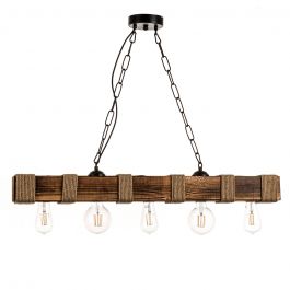 INLIGHT ΠΕΝΤΑΦΩΤΟ ΦΩΤΙΣΤΙΚΟ ΟΡΟΦΗΣ ΞΥΛΙΝΟ NATURAL 5318-5