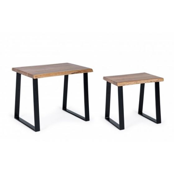 ARTUR ΒΟΗΘΗΤΙΚΟ ΤΡΑΠΕΖΙ ΞΥΛΙΝΟ/ΜΕΤΑΛΛΙΚΟ 55X40X46