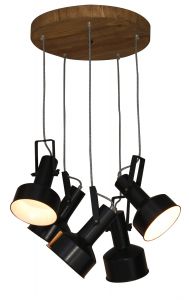 HOMELIGHTING ΦΩΤΙΣΤΙΚΟ ΟΡΟΦΗΣ ΜΕΤΑΛΛΙΚΟ ΜΑΥΡΟ FARCOM 77-3049